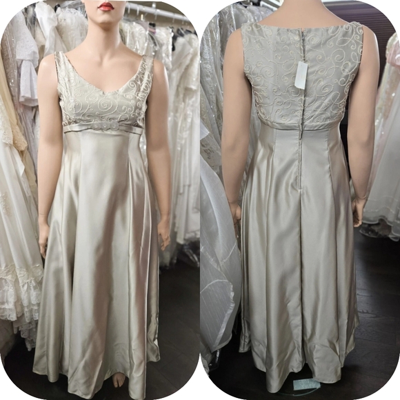 Alfred Angelo | Dresses | Alfred Angelo Vintage 0s Y2k Beige Satin ...